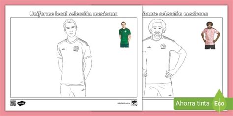 Hoja Para Colorear Uniformes De La Selección Mexicana