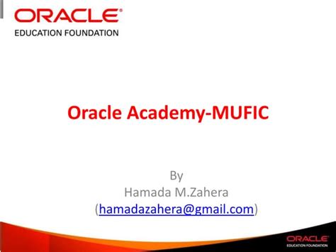 Oracle Academy Pptx