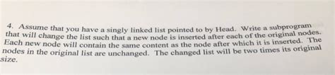 solved 4 assume that you have a singly linked e that you
