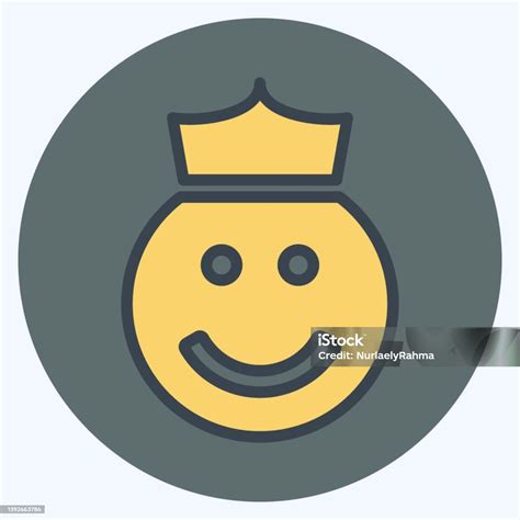 아이콘 이모티콘 천사 이모티콘 기호에 적합합니다 컬러 메이트 스타일 편집 가능한 간단한 디자인 디자인 템플릿 벡터 간단한 기호