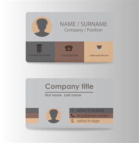 현대 명함 인쇄 템플릿 개인 벡터 Eps Ai Uidownload