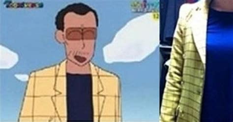 패셔니스타 짱구 두목 노란 체크무늬 양복 싱크로율100