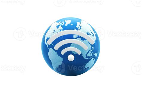 A Globe Featuring Wi Fi Signal Waves Symbolizing Global Connectivity And Wireless Communication