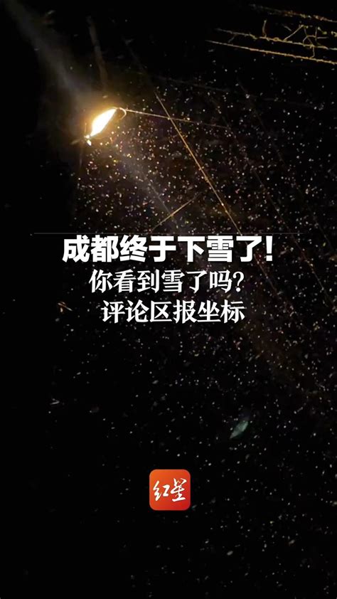 成都终于下雪了！你看到雪了吗？评论区报坐标凤凰网视频凤凰网