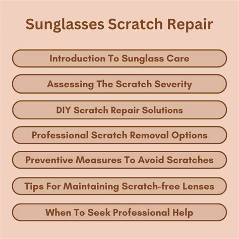 Sunglasses Scratch Repair Quick Fixes And Tips