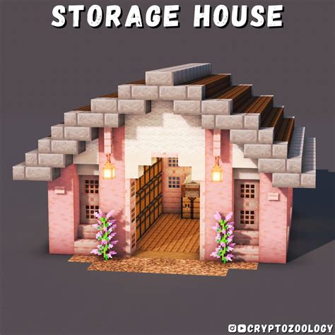Minecraft Cherry Blossom Storage House Minecraft Houses Minecraft