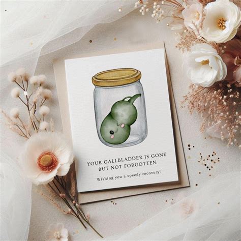 Funny Get Well Card For Gallbladder Surgery Cholecystectomy Recovery