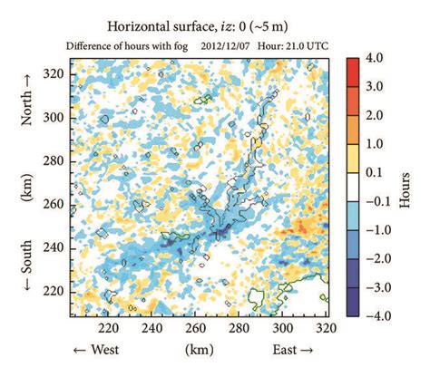 Difference Between The Number Of Hours With Fog Of Simulations With Download Scientific