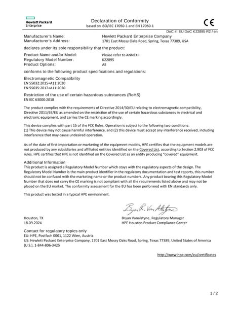 Hpe 1gbe 4p Base T I350 T4 Ocp3 Adptr Eudoc K22895