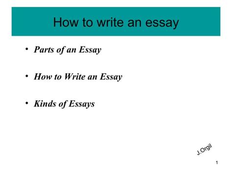 5 Para Essay Structure Ppt