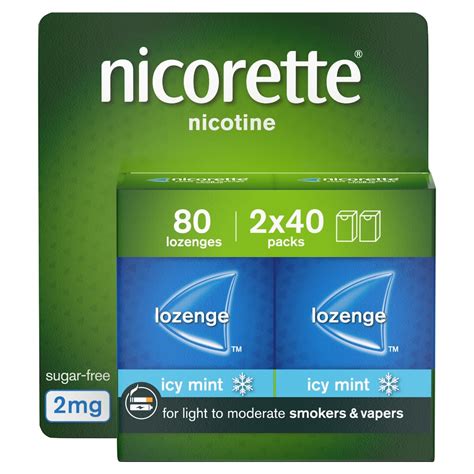 Nicorette Lozenge Mint 2mg 80ct Tesco Groceries