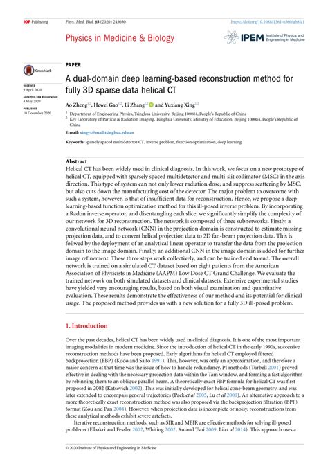 A Dual Domain Deep Learning Based Reconstruction Method For Fully 3d Sparse Data Helical Ct