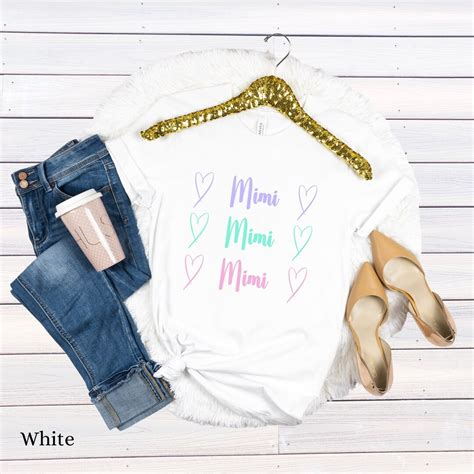 Cute Mimi Shirt With Pastel Cursive Font Grandma Shirt T For Mimi T For Grandma Mimi T