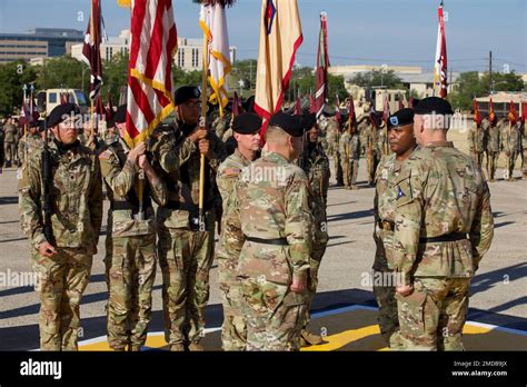 Us Army Soldiers Prepare To Perform The Ceremonial Passing Of The