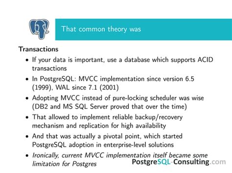 Lessons Postgresql Learned From Commercial Databases And Didnt Ppt