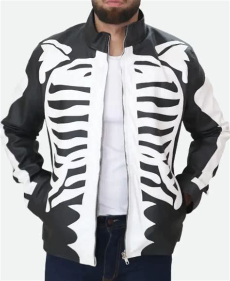 Skeleton Bones Leather Jacket