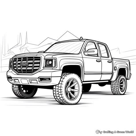 Free Truck Coloring Pages For Adults