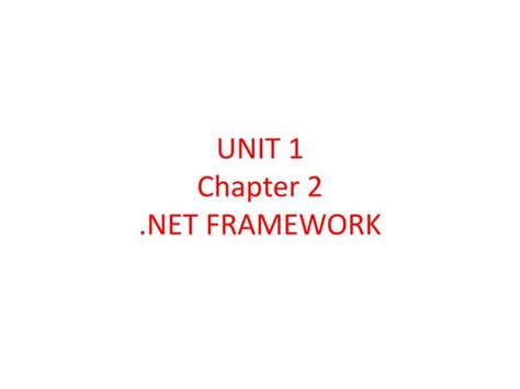 Net Framework Pptx