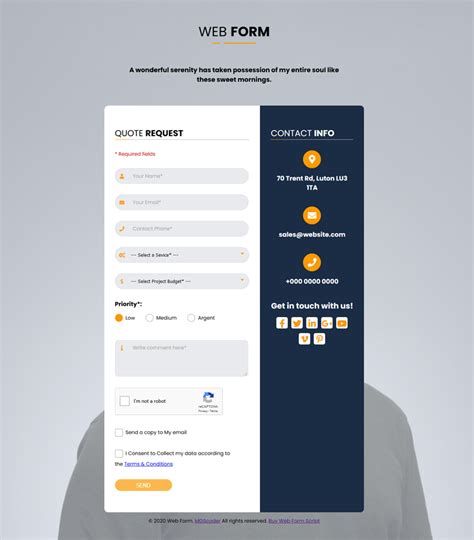 Web Form Multi Purpose Html Form With Jquery Validation By Mgscoder
