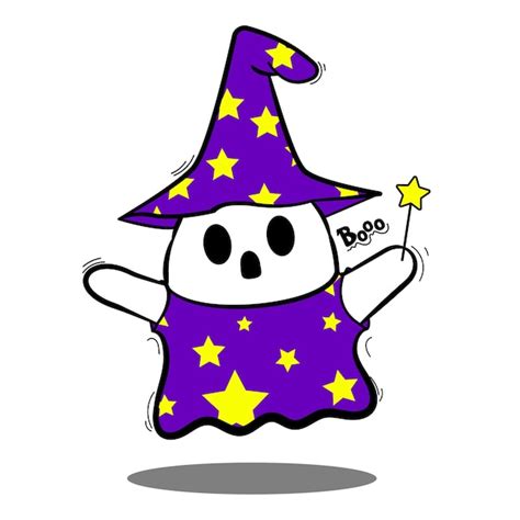 Premium Vector Wizard Ghost