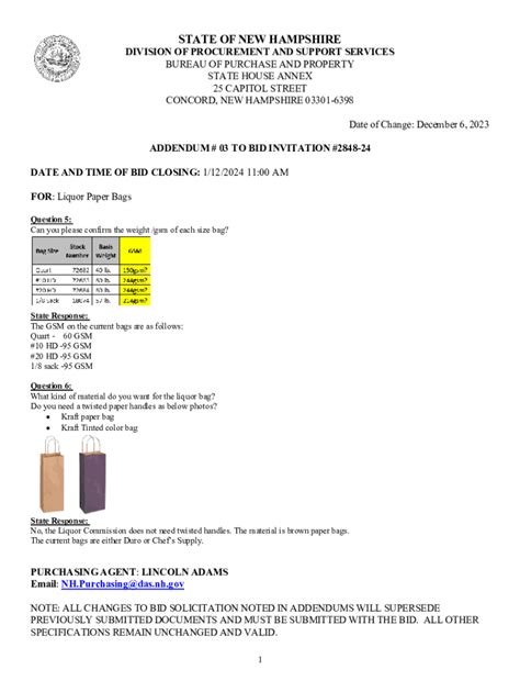 Fillable Online Addendum 03 To Bid Invitation 2848 24 Fax Email