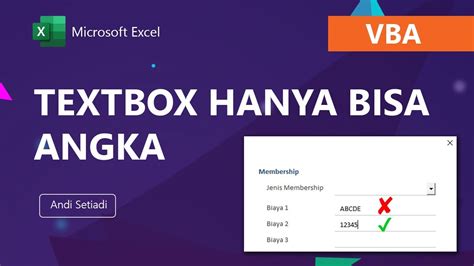 Membuat Textbox Hanya Bisa Di Input Angka Pada VBA YouTube
