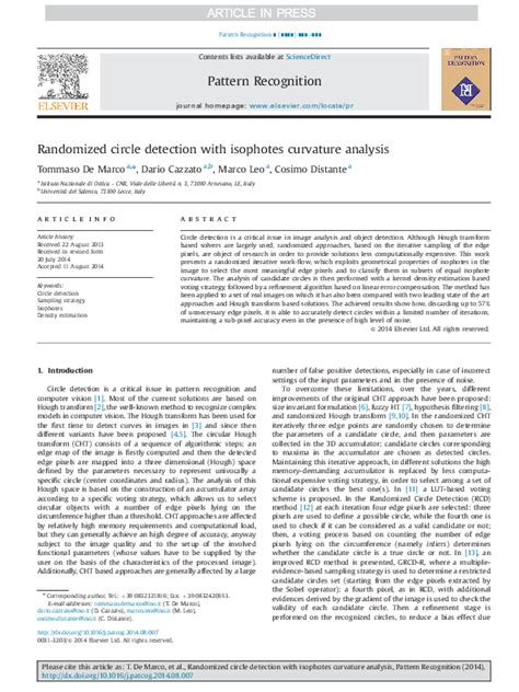 Pdf Randomized Circle Detection With Isophotes Curvature Analysis