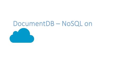 Documentdb Nosql On Cloud At Reboot2015 Pptx Databases Computer