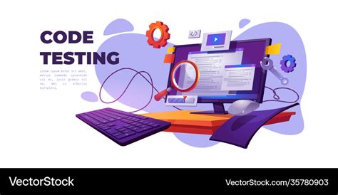 Code Testing Functional Test For Pc Cartoon Banner