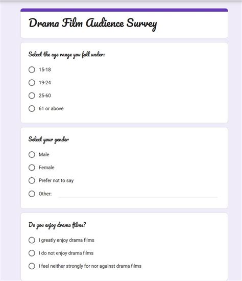 Target Audience Survey
