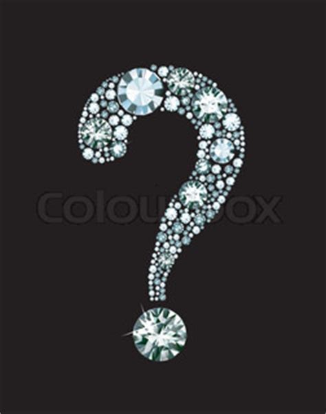 Question Mark Made Of Diamonds Vector Colourbox
