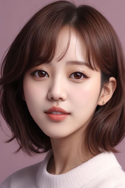 Premium Ai Image A Cute Beautiful Woman Face Photo Ai Generated