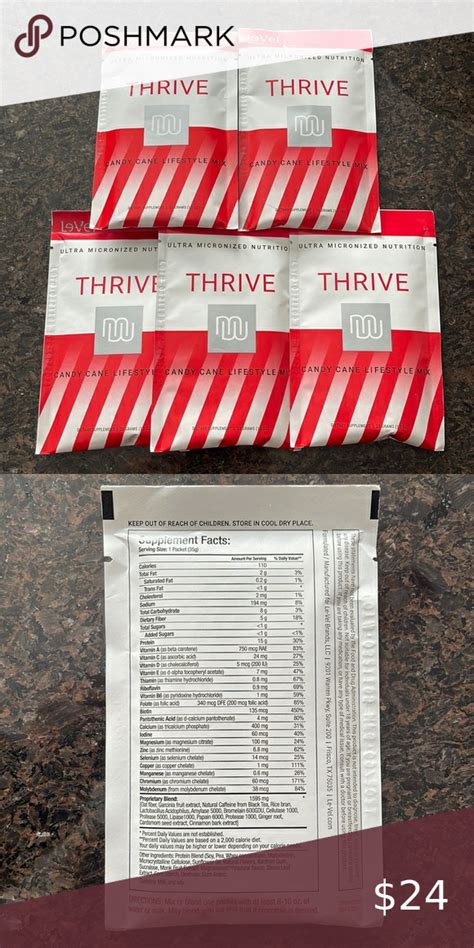 Le Vel Thrive Candy Cane Lifestyle Mix X 5 Thrive Candy Cane Lifestyle