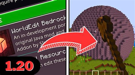World Edit In Minecraft Bedrock 1 20 World Edit Addon Mcpe Minecraft Youtube