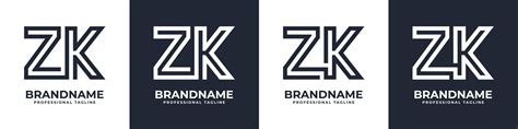 Premium Vector Simple Zk Monogram Logo Suitable For Any Business With