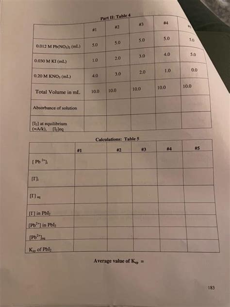 Help Me With Part 1 Table 3 Graph For Concentration