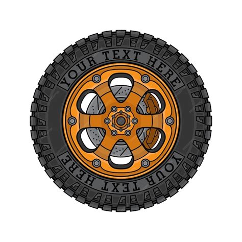 Logotipo De Vector De Llanta Todoterreno Vector Premium