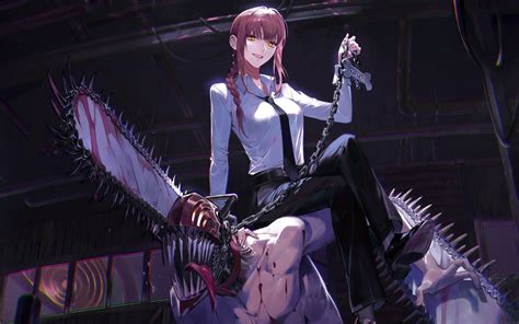 1920x1200 Resolution Makima X Denji Hd Chainsaw Man 1200p Wallpaper