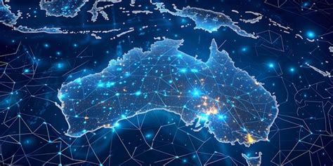 Premium Photo Mapping Australia39s Global Connectivity Through Cyber