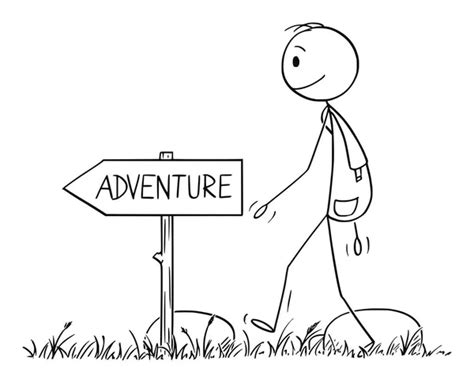 Stick Figure Hiking Vector Images Depositphotos