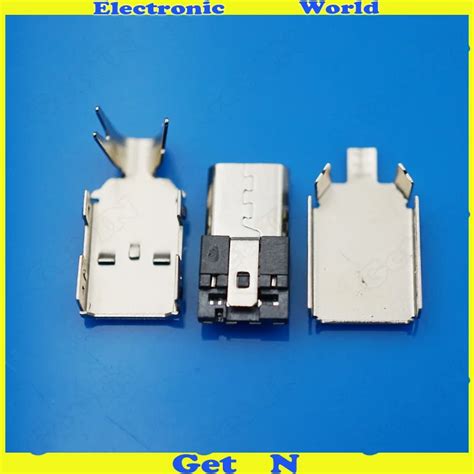 Aliexpress Com Buy Micro USB Male Plug Pins Metal Shell Injection Moulding Connector DIY