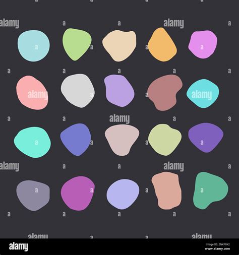 Random Shapes Organic Color Blobs Of Irregular Shape Abstract Blotch