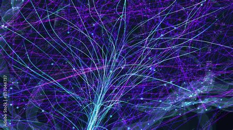 3d Vfx Animation Of An Ai Neural Network Within A Brain Data Flow And