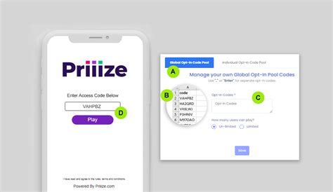 Opt In Access Codes Instructions Priiize Scratch Offs