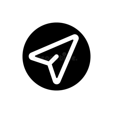 Navigation Pointer Black Glyph Ui Icon Stock Vector Illustration Of