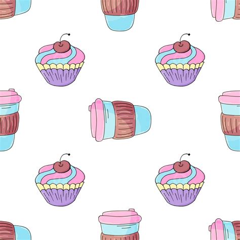 커피 배경 컵 원활한 무늬 배경 일러스트 및 사진 무료 다운로드 Pngtree