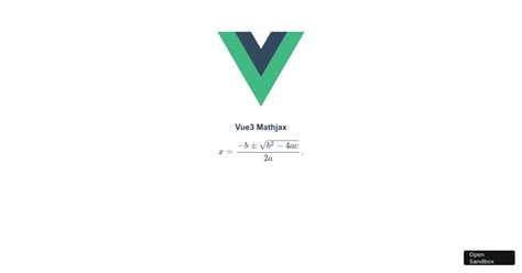 Vue3 Mathjax Demo Forked Codesandbox