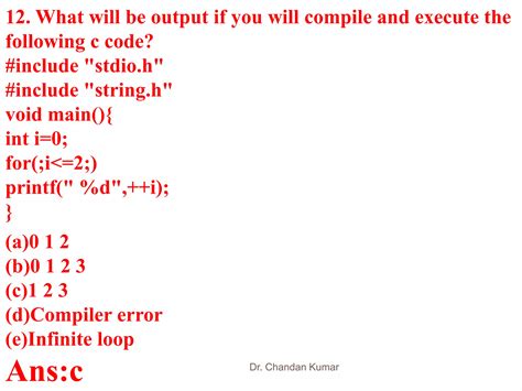 Technical Questions For Interview C Programming Pptx