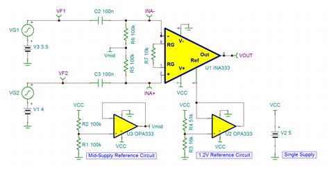 INA Problem Output Goes To Zero When I Bias Input Amplifiers Forum Amplifiers TI E E