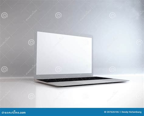 Realistic Laptop Mockup Template Scene Stock Illustration Illustration Of Apple Mockup 207626106